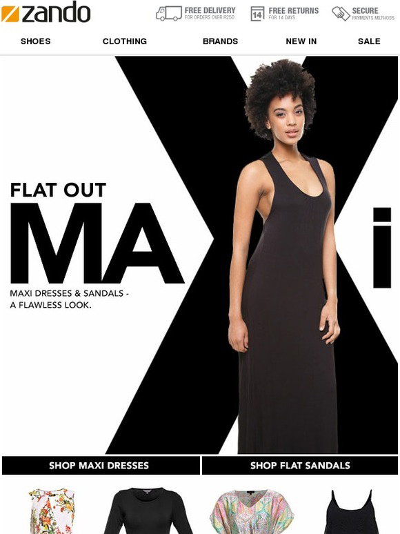Zando: The Maxi Factor | Summer's Key Dress Style & The Best Sandals To ...