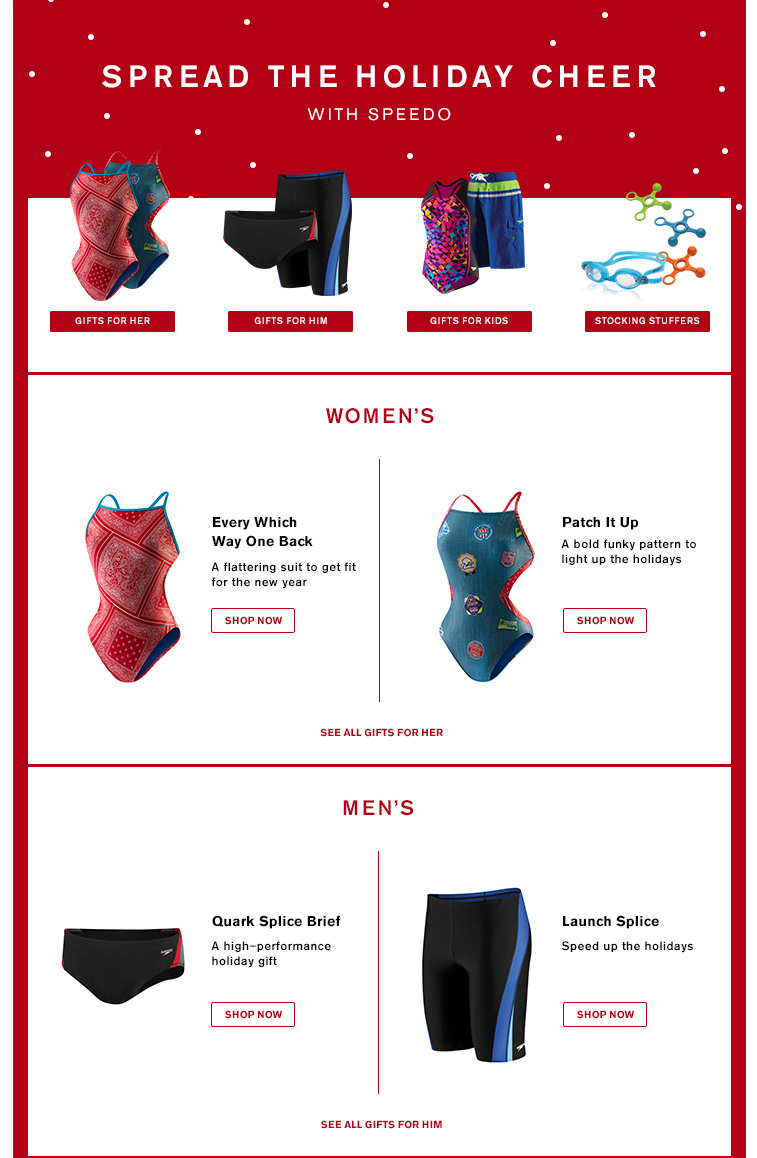 Speedo: Spread the Holiday Cheer | Speedo Holiday Gift Guide | Milled