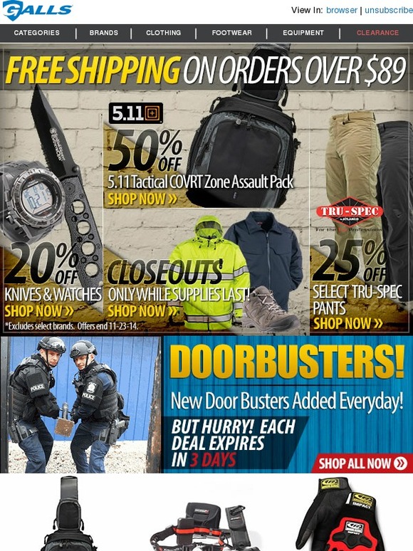 Galls: Open for Big Savings | Milled