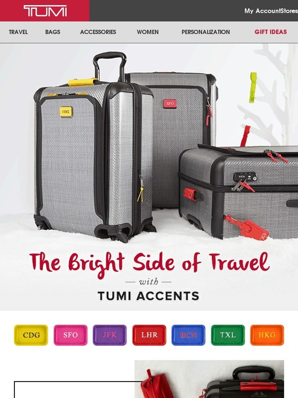 TUMI: TUMI Accents: Where holiday gifts get personal | Milled