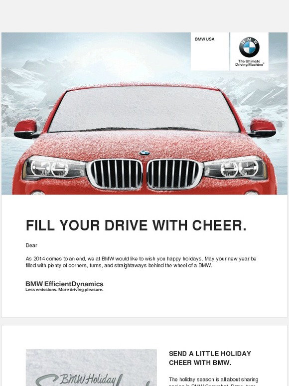 BMW: BMW wishes you a Happy Holiday. | Milled