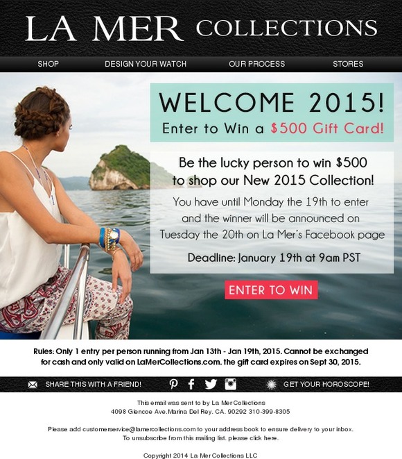 La Mer Collections: Enter to Win a $500 Gift Card | Time to wear a La ...