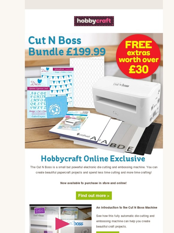 Hobbycraft: Exclusive Cut N Boss Bundle Back! | Milled