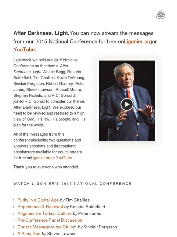 Ligonier Ministries: Stream for Free: 2015 National Conference | Milled
