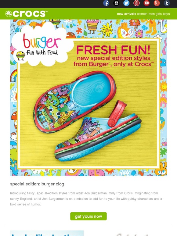 Crocs: Special edition: Burger™ Clog | Milled