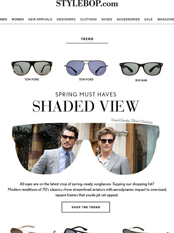 STYLEBOP: New in Shop: New-Season Shades +++ Walk-Off: Zoolander Takes ...