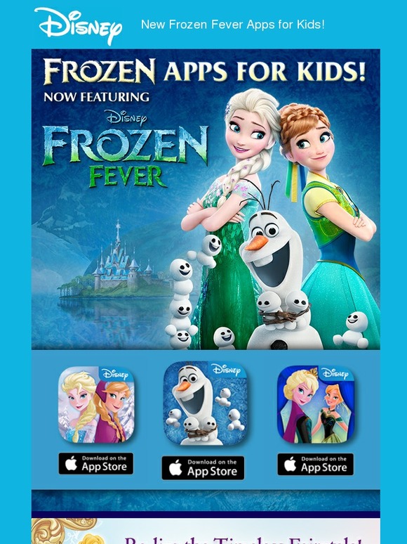 Disney Store: New Frozen Fever Apps For Kids! | Milled
