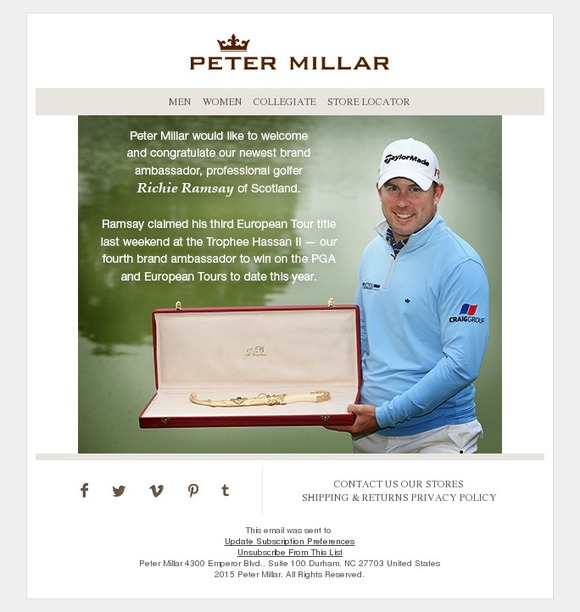Peter Millar: Introducing Our Newest Brand Ambassador | Milled