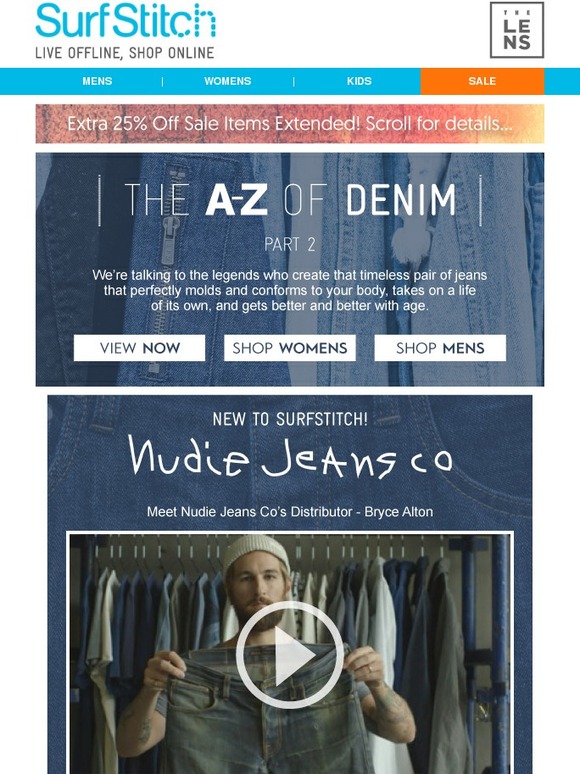 SurfStitch: Part 2: The A-Z Of Denim + 25% Off Sale Extended | Milled