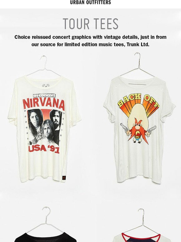 Urban Outfitters: Reissued concert tees from Trunk Ltd. | Milled