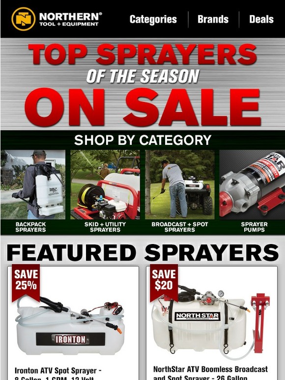 Northern Tool: Top Sprayers On Sale Now! | Milled