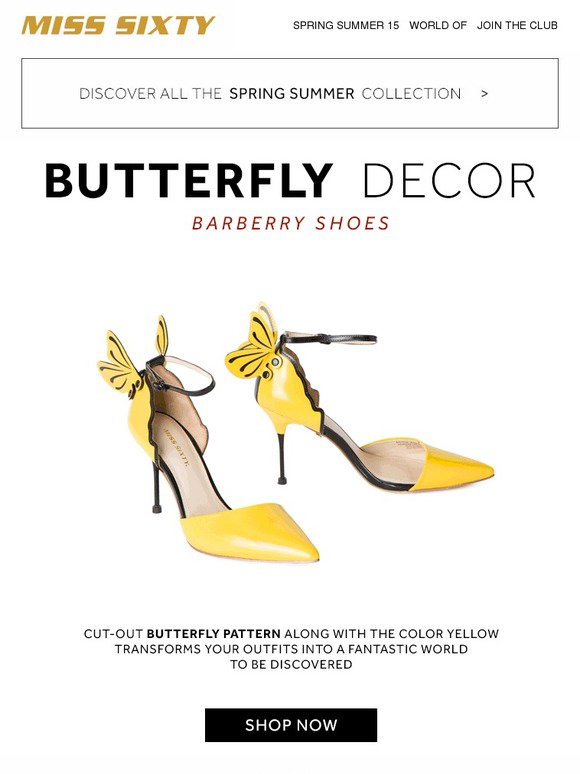 Energie: Butterfly Decor for the new Barberry Shoes | Milled