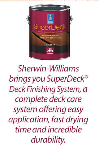 Sherwin-Williams: NEW SuperDeck® Deck Finishing System + 30% Off Paints ...