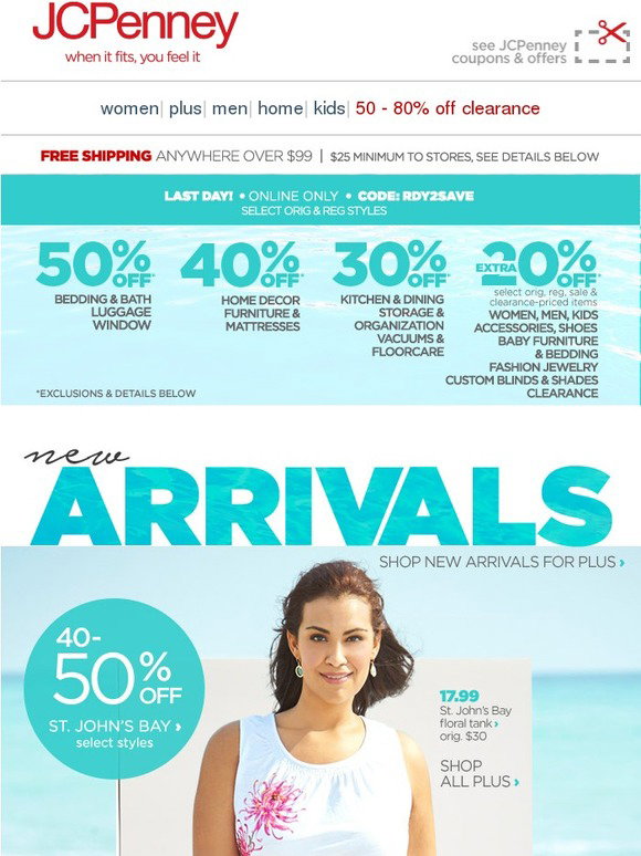 JC Penney: New arrivals + Extra 20% off | Milled