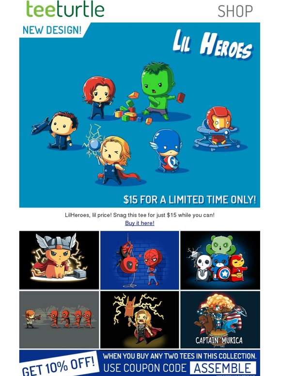 TeeTurtle: Lil Heroes! ASSEMBLE! 💥 | Milled