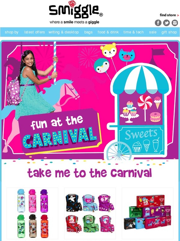 Smiggle: welcome to the smiggle carnival! | Milled