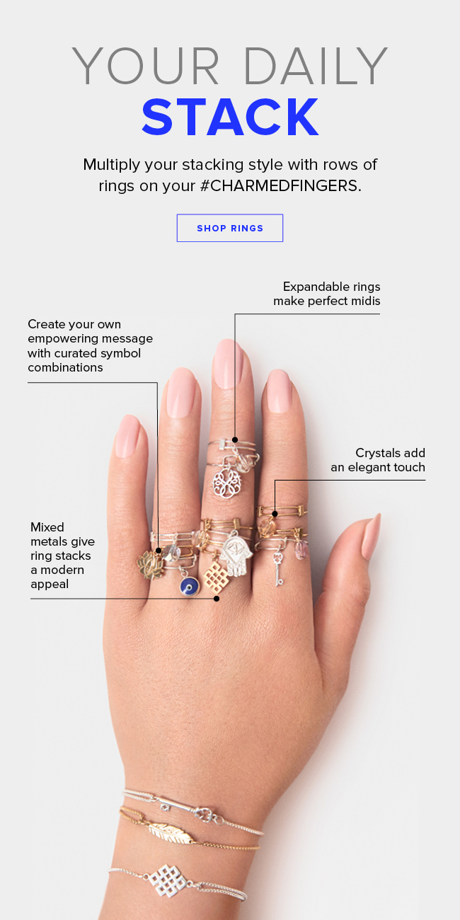 Alex And Ani: Style your stacks from wrist to finger tip | Milled