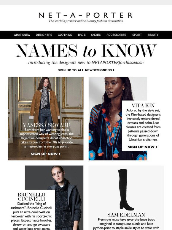 Net-A-Porter: Meet the new names to know now | Milled
