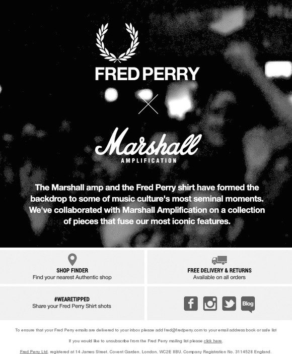 Fred Perry: Fred Perry x Marshall Amplification | Milled