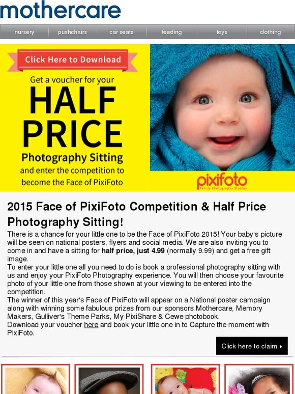 Mothercare: 2015 Face of PixiFoto Competition | Milled