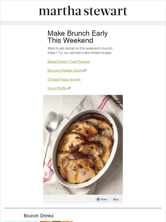 Martha Stewart: Make-Ahead Brunch Recipes | Milled