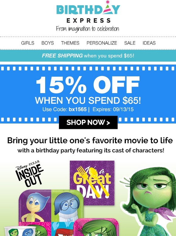 Birthday Express: Party With Their Favorite Characters + 15% Off! | Milled