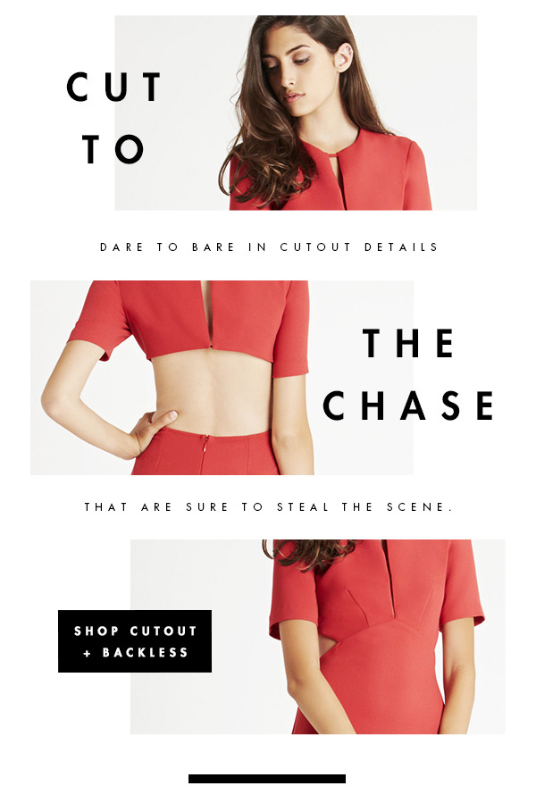 BCBGeneration: Wait, back up. Shop cutouts & backless | Milled