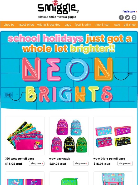 Smiggle: SMIGGLE GOES NEON!! | Milled