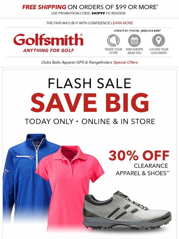 Golfsmith: Flash Sale! Today Only | Milled