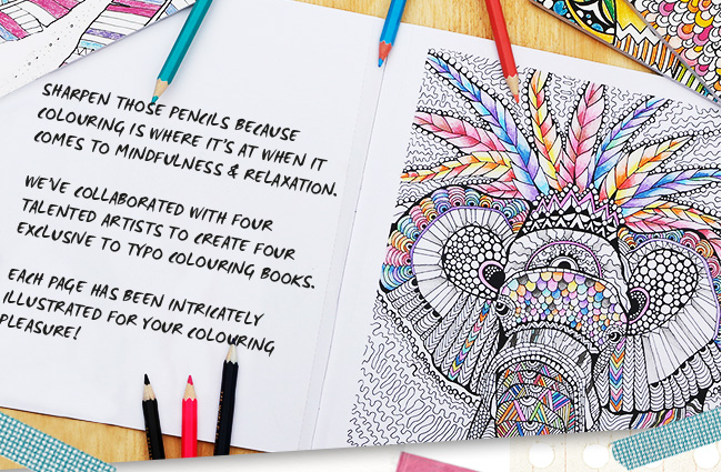 Typo: New & Exclusive to Typo: Colouring Books | Milled