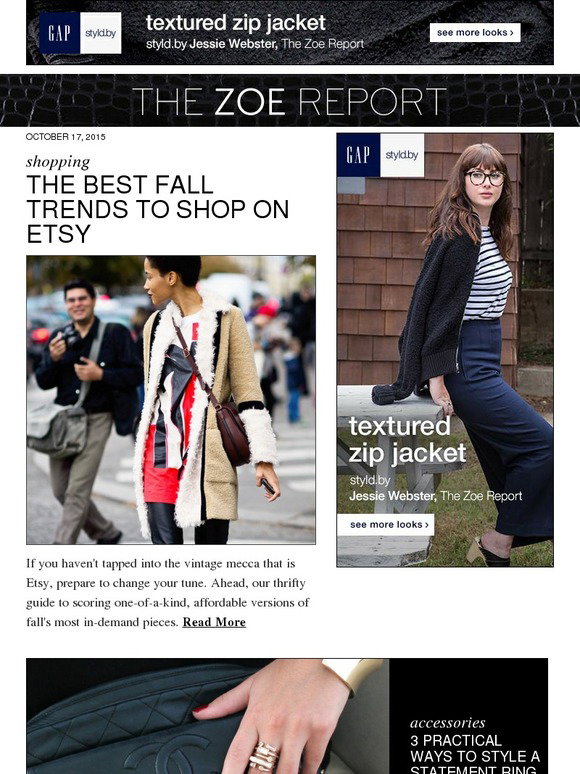 The Zoe Report: The Savvy Way To Score Fall's Trendiest Items | Milled