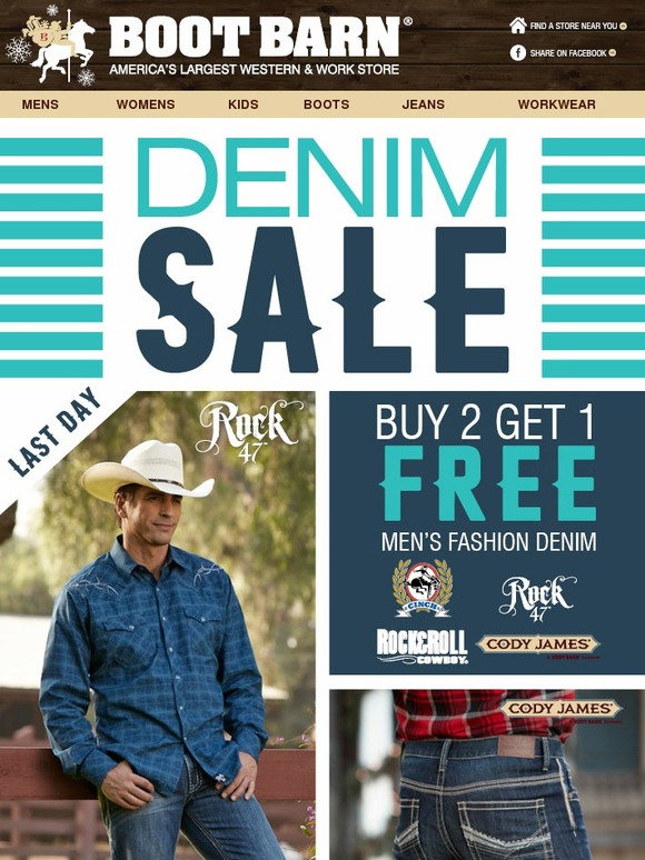 BootBarn.com: Last Day: Denim - Buy 2, Get 1 Free & More | Milled