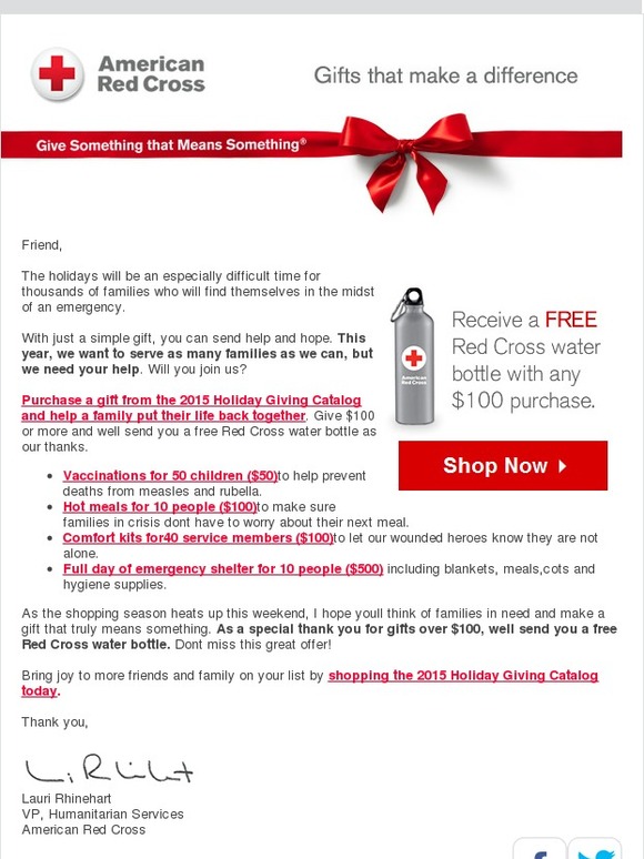 American Red Cross: Your FREE Red Cross water bottle! | Milled