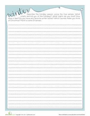 Education.com: Fun Winter Writing Worksheets for Kids | Milled