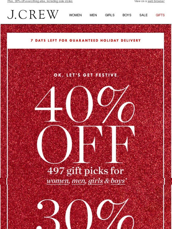 J.Crew: 40% off 497 gift picks ends tomorrow, in stores & online – and ...