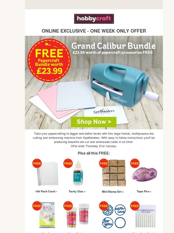 Hobbycraft: FREE Papercraft Bundle! | Milled