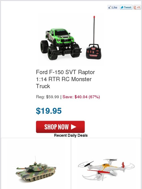 Hobbytron 1995 Ford F 150 Svt Raptor Rc Truck Milled