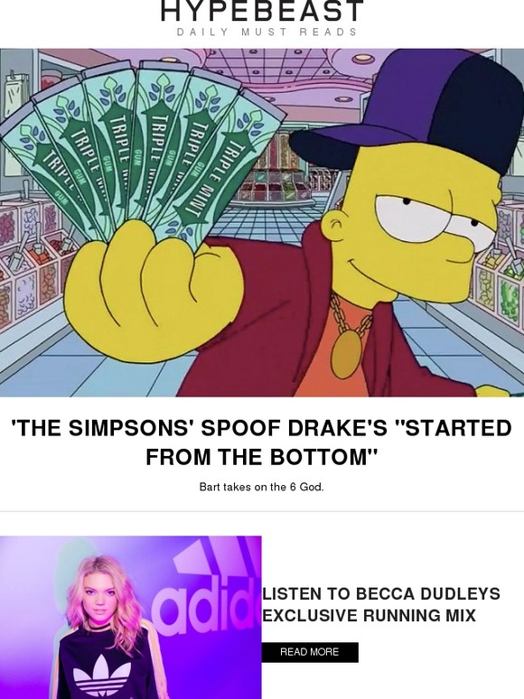 Hypebeast: 'The Simpsons' Take on Drake's "Started From the Bottom ...