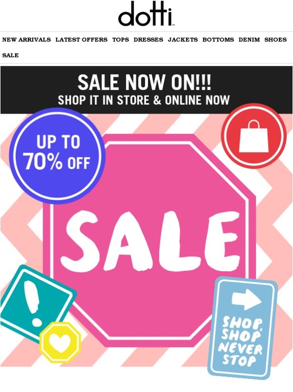 Dotti: SHOP THE DOTTI SALE! Now on in store and online + 30% OFF FULL ...