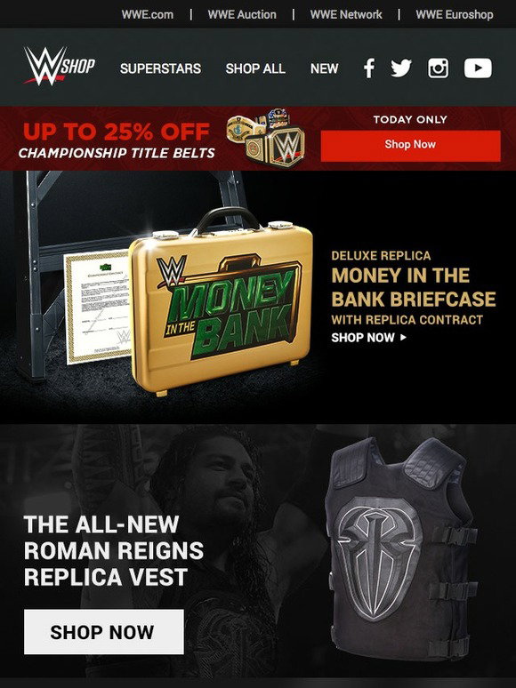 WWE Shop: Save on Championship Titles + New Deluxe Money in the Bank ...