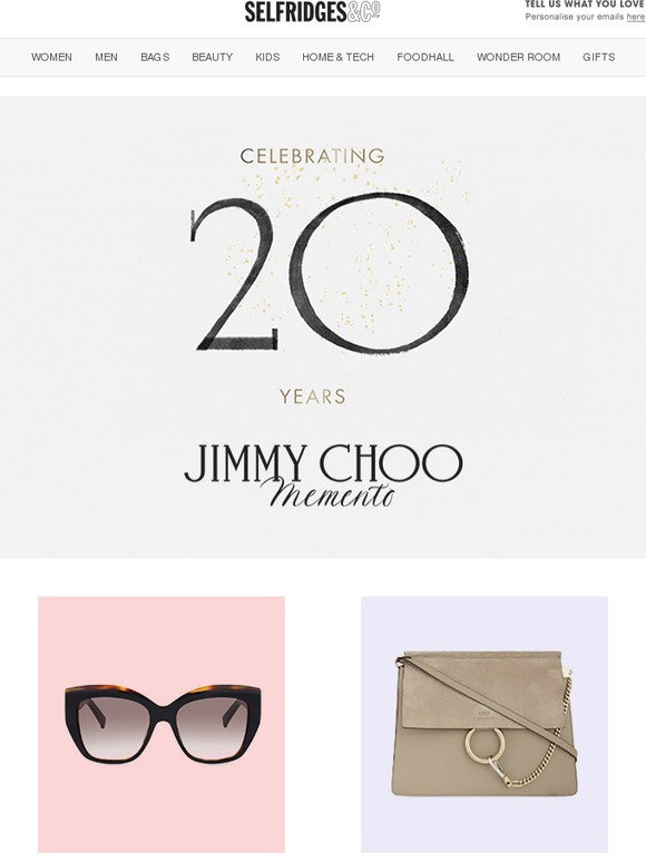 Selfridges: Jimmy Choo Memento: celebrating 20 years of shoe heaven ...