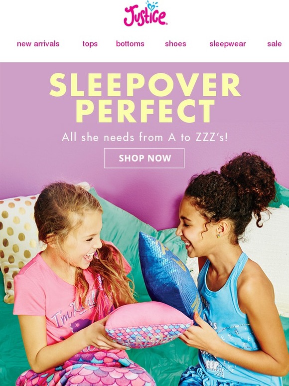 Justice: The perfect sleepover checklist | Milled