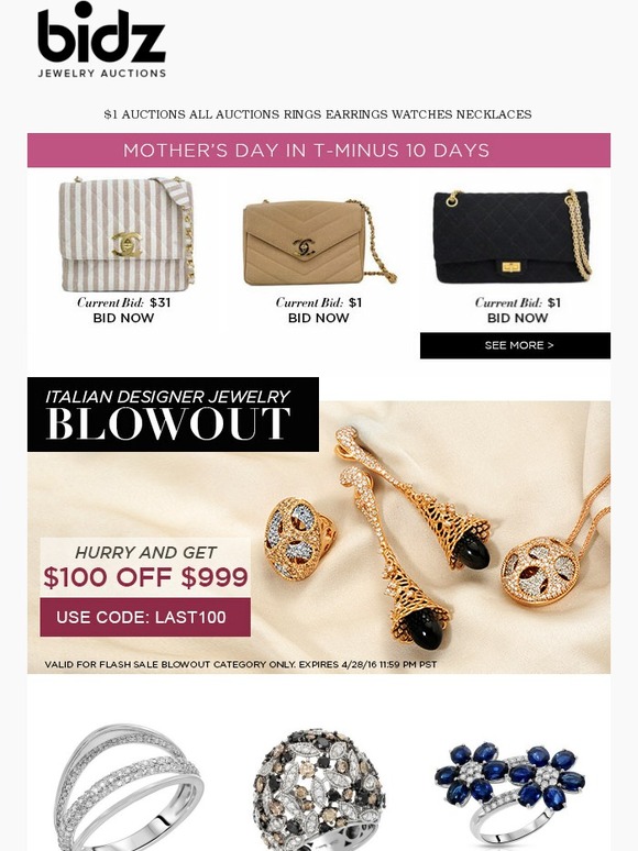 Bidz US: Chanel on Auction + $100 Coupon Inside | Milled