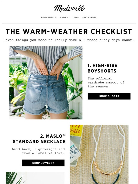 Madewell: 7 warm-weather essentials | Milled