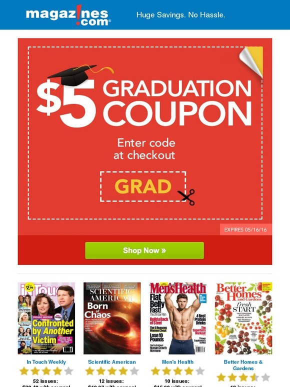 Magazines: $5 Graduation Coupon | Milled