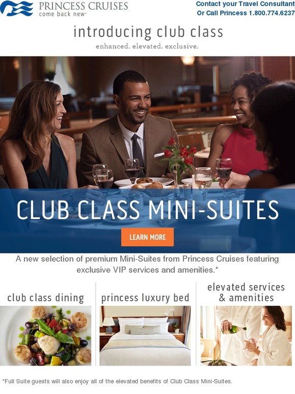 Princess Cruises: Introducing Club Class Mini-Suites--Enhanced ...