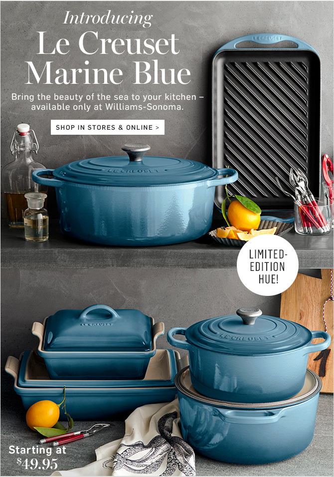 Pottery Barn: Le Creuset's NEW Color is Here! Only at Williams-Sonoma ...