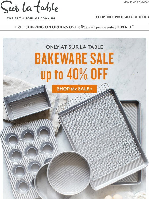 Sur La Table: We’re baking up a sale—up to 40% off | Milled