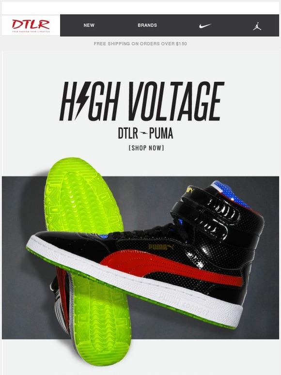 DTLR: DTLR x Puma | DTLR Exclusive Puma Sky II Hi "High Voltage" | Milled