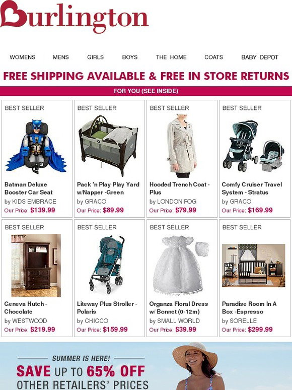 Burlington Coat Factory: For You (See Inside) | Milled